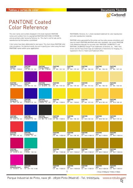 Pantone Coated Color Reference