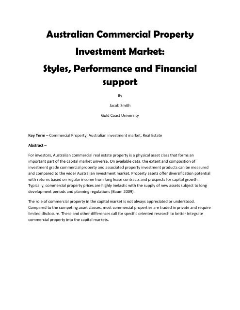 Basic Guide to Investing In Australian Commercial Property