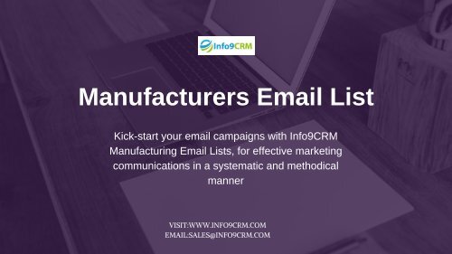 Manufacturers Email List