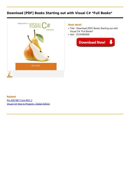Starting-out-with-Visual-C#