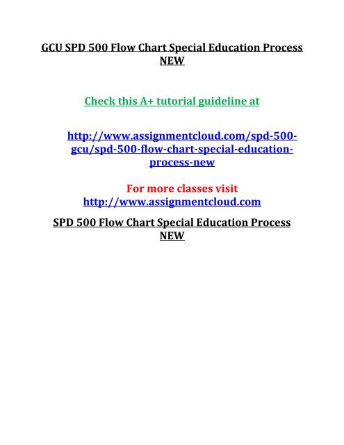GCU SPD 500 Flow Chart Special Education Process NEW