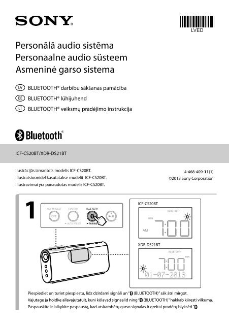 Sony ICF-CS20BT - ICF-CS20BT Guida di configurazione rapid Estone