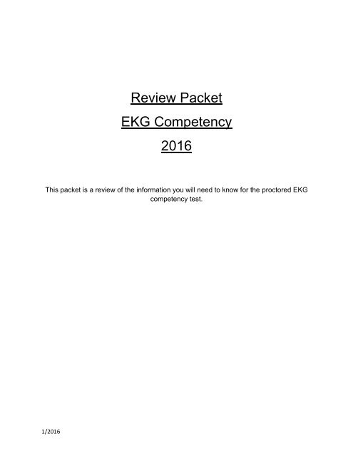 EKG Review Packet-SEH