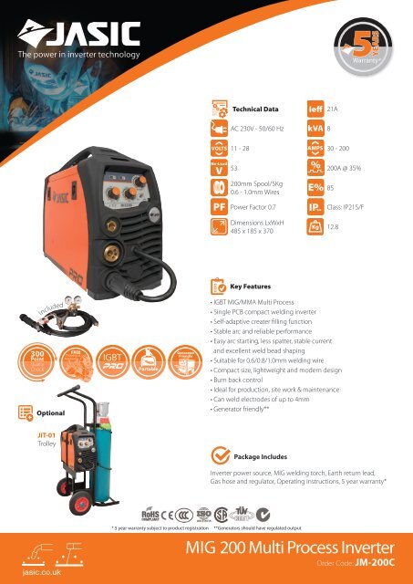 MIG 200 Multi Process Inverter