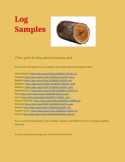 Log Sample