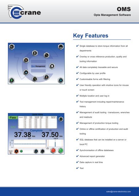 OMS Key Features - Crane Electronics