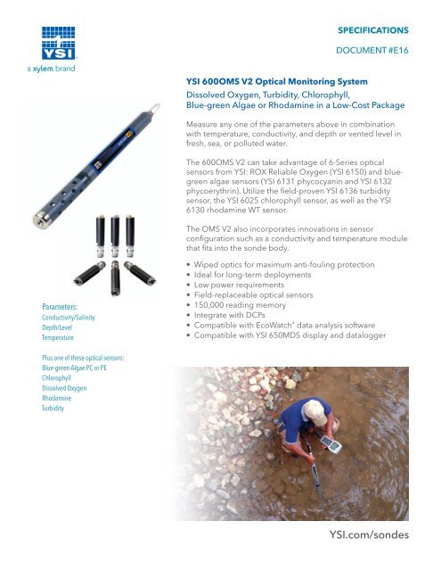 YSI 600 OMS V2 Optical Monitoring System - Ysi.com