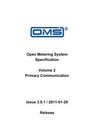 Open Metering System Specification Volume 1 ... - OMS-Group