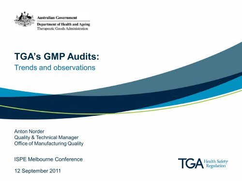 Presentation: TGA's GMP Audits: Trends and observations