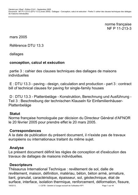 Dtu Maison Individuelle Pdf | Ventana Blog