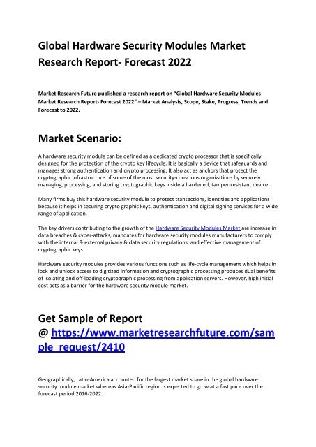 Hardware Security Modules Market