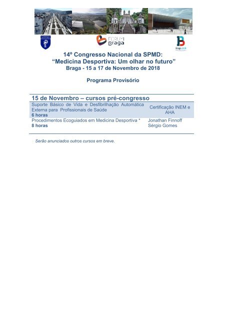 Programa Provisório SPMD 2018
