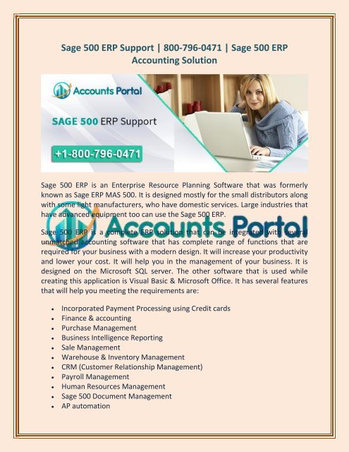 Sage-500-ERP-Support-800-796-0471-Sage-500-ERP-Accounting-Solution