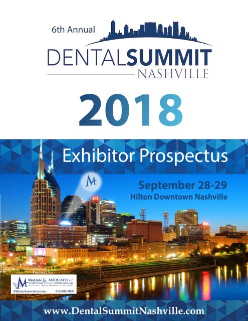 2018 Exhibitor Packet Dental Summit Nashville - Revised 1