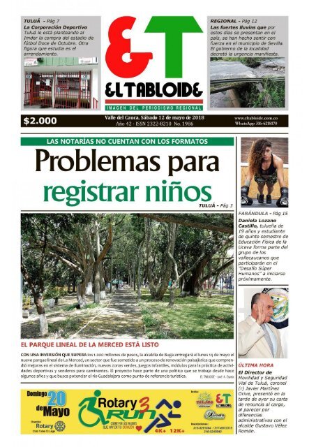 PERIÓDICO EL TABLOIDE EDICIÓN DEL SÁBADO 12 DE MAYO 2018