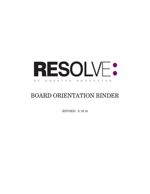 RESOLVE Board Handbook