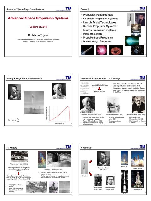 Advanced Space Propulsion Systems