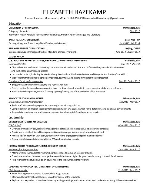 Hazekamp Resume