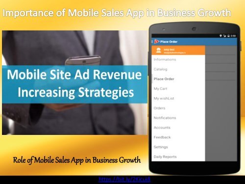How Your Mobile Sales App Help Grow Your Business