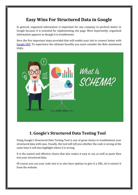 Easy Wins For Structured Data in Google