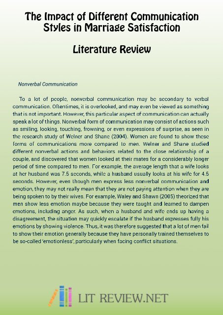 Literature Review Example Apa Paper Format