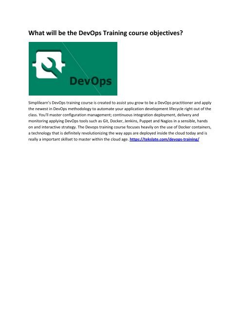6 DevOps Training