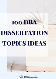 Best 50 DBA Research Proposal Topics