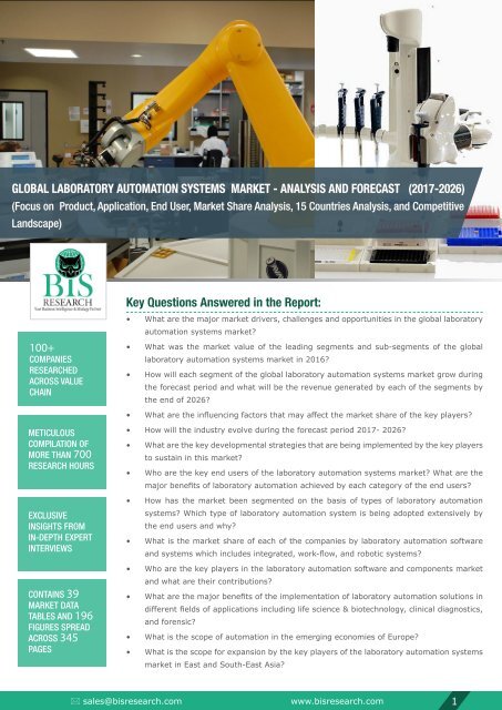 Global Laboratory Automation Systems Market