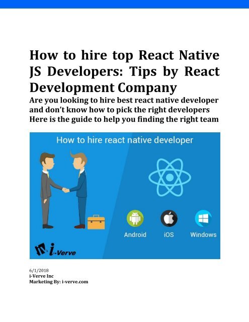 How to Hire Best React Native Developers