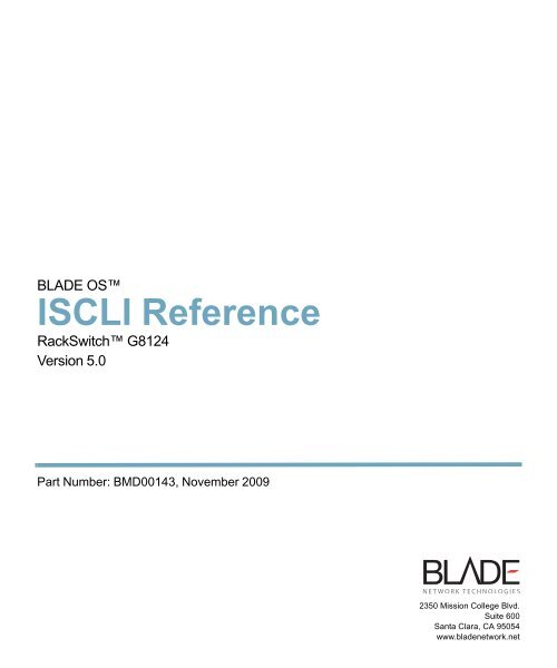 BLADE OS - BLADE Network Technologies