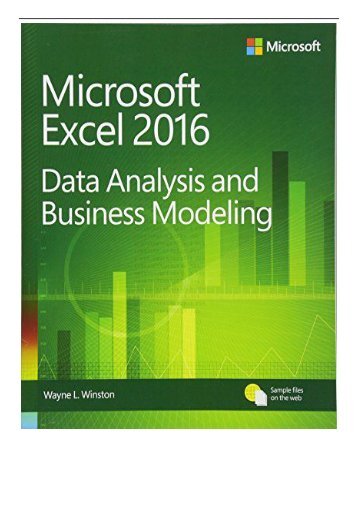 Microsoft Excel Data Analysis And Business Modeling Magazines