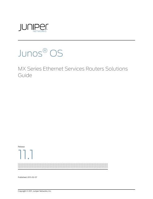 Mx Series Ethernet Services Routers Solutions Juniper Networks