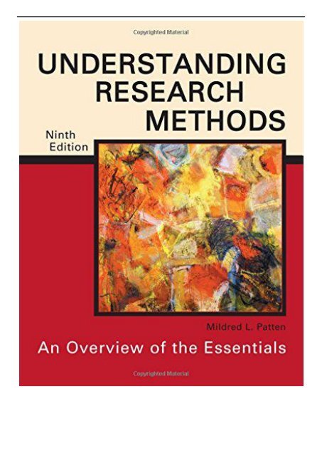 PDF Download Understanding Research Methods An Overview of the ...