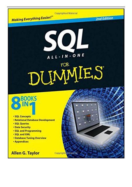 Best PDF SQL All-In-One for Dummies 2nd Edition Full Online
