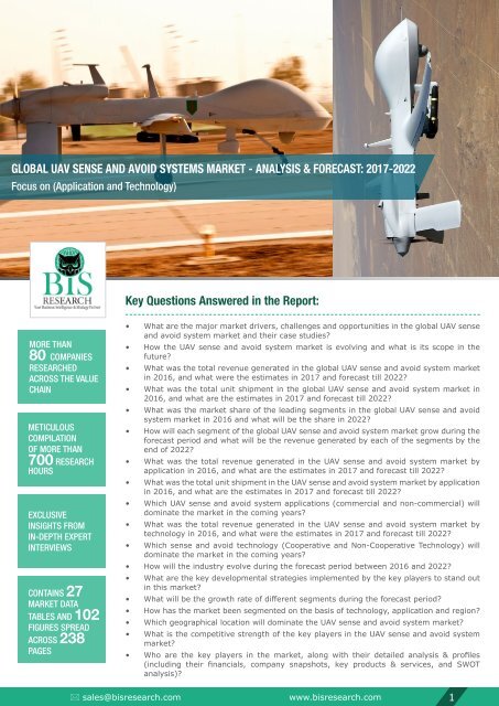 Global UAV Sense And Avoid System Market