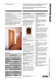 Hoistway dimensions - Otis Elevator Company