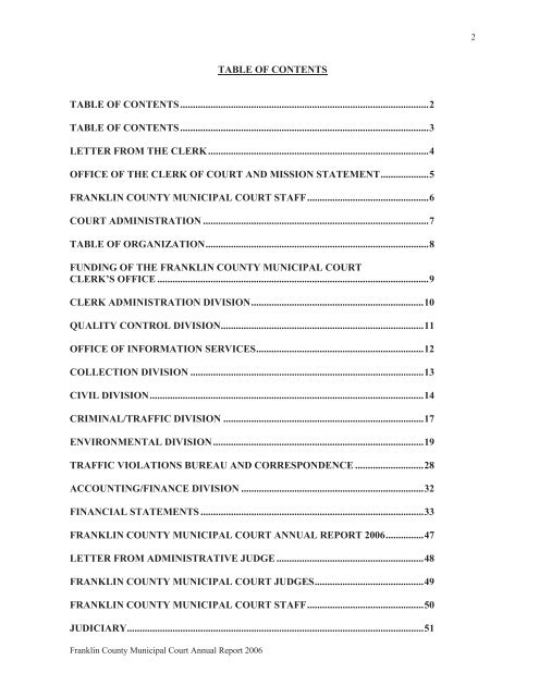 table of organization - Franklin County Municipal Court