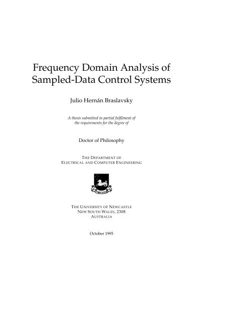 Frequency Domain Analysis of Sampled-Data Control Systems