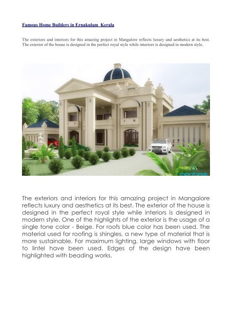 famous home builders in ernakulam