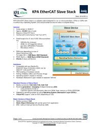KPA EtherCAT® Master Development Kit MDK - Koenig-pa.com