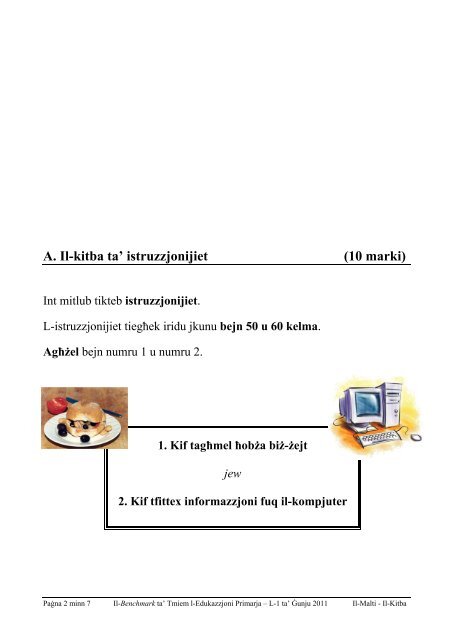 A. Il-kitba ta' istruzzjonijiet