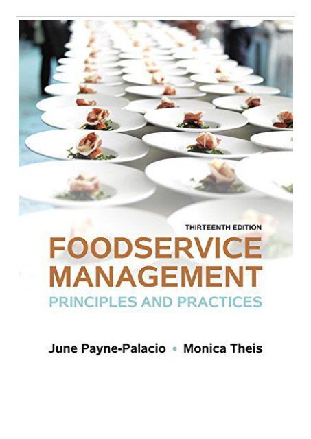 eBook Foodservice Management Principles and Practices Free books