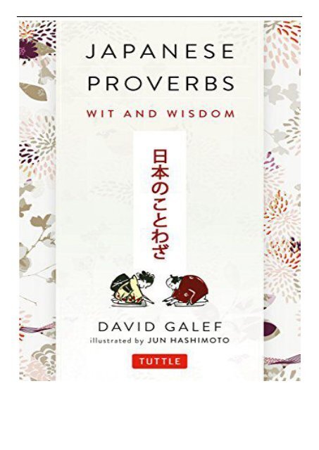 eBook Japanese Proverbs Wit and Wisdom Free online