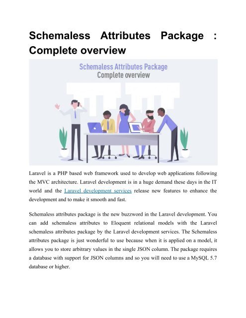 Schemaless Attributes Package _ Complete overview Schemaless Attributes Package _ Complete overview