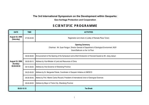 SCIENTIFIC PROGRAMME