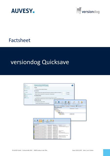 Factsheet - versiondog Quicksave