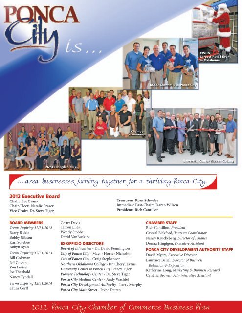 2012 Ponca City Chamber of Commerce Business Plan
