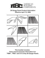 “PBR” & “PBU” Panels - American Building Components