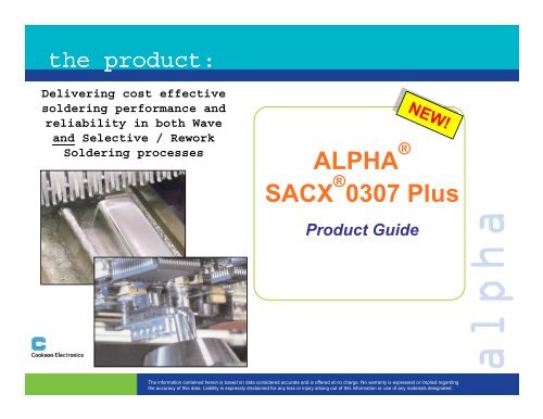 ALPHA SACX 0307 Plus - Alpha - Solder paste and Bar