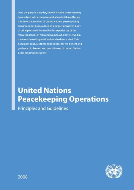 United Nations Peacekeeping Operations: Principles and Guidelines